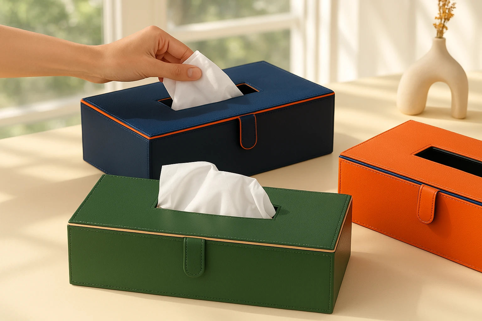 Tissue Box - Buy Faux Leather Tissue Box Online in India – casabotanical