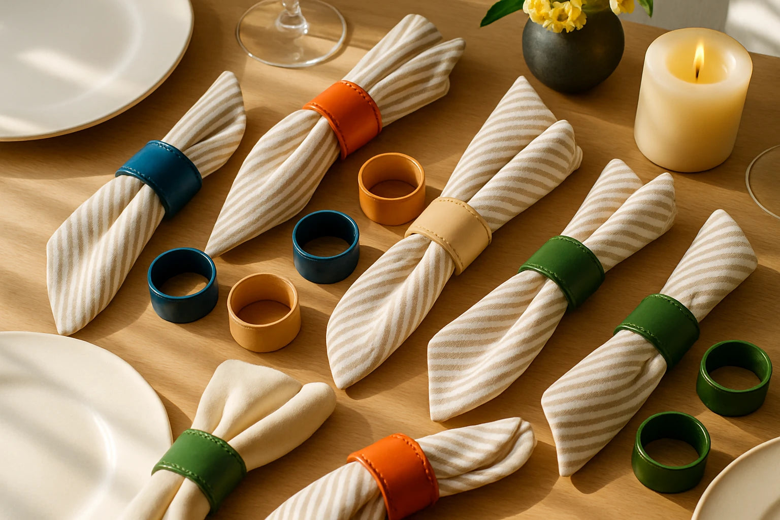Napkin Rings - Buy Faux Leather Napkin Rings Online in India ...